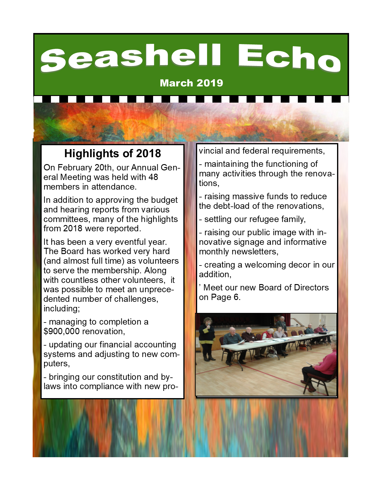 Seashell Echo March 2019 – Sechelt Activity Centre