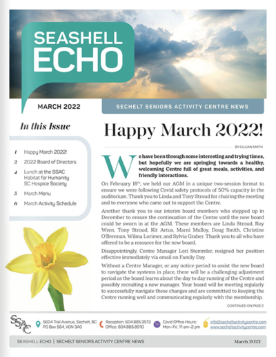 Seashell Echo – Sechelt Activity Centre