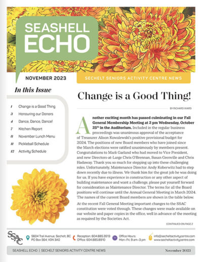 Seashell Echo – Sechelt Activity Centre