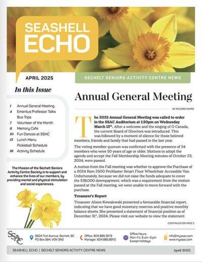 Seashell Echo – Sechelt Activity Centre